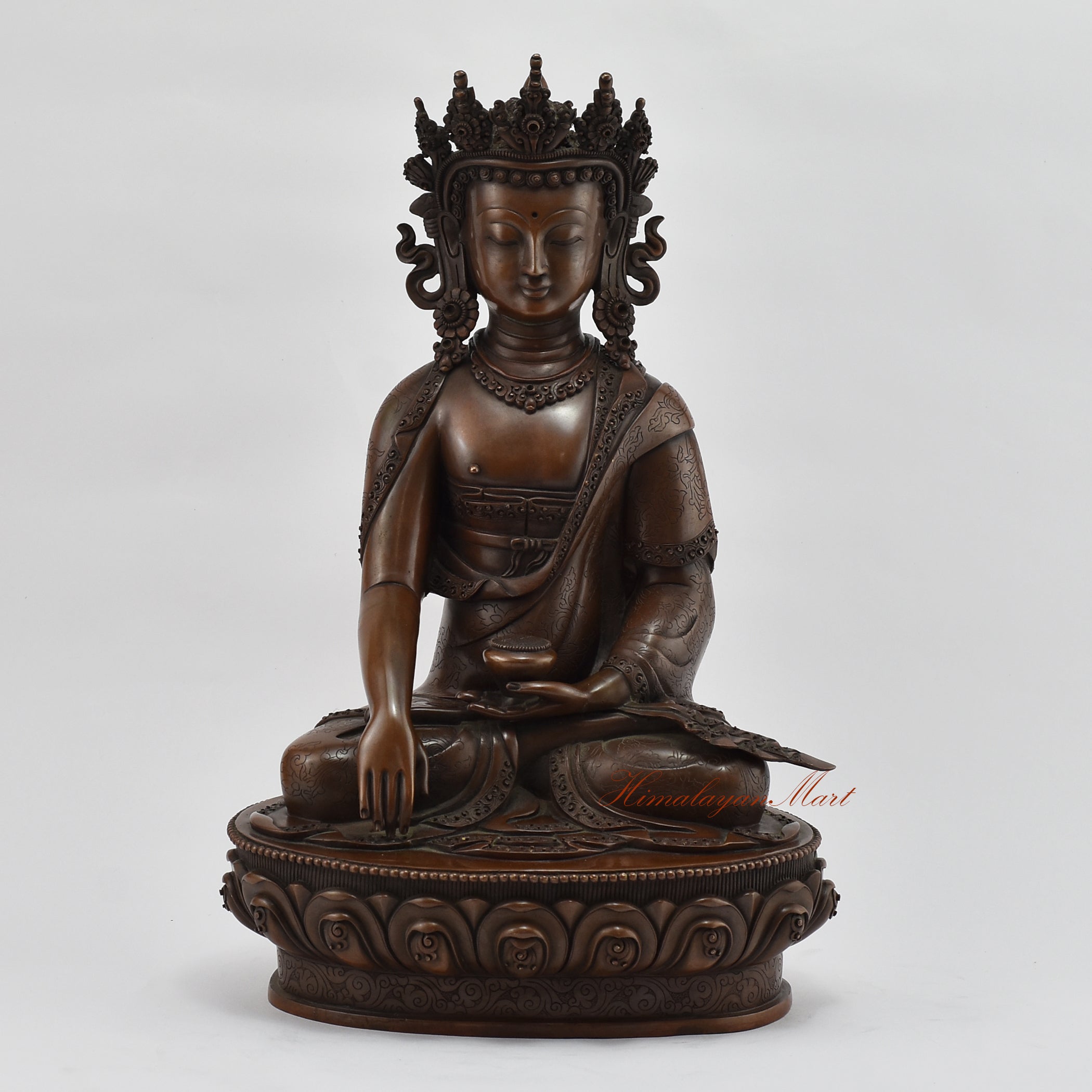 Crowned Sakyamuni Buddha Statue | Shakyamuni – The Lion of Shakyas – HIMALALAYAN MART