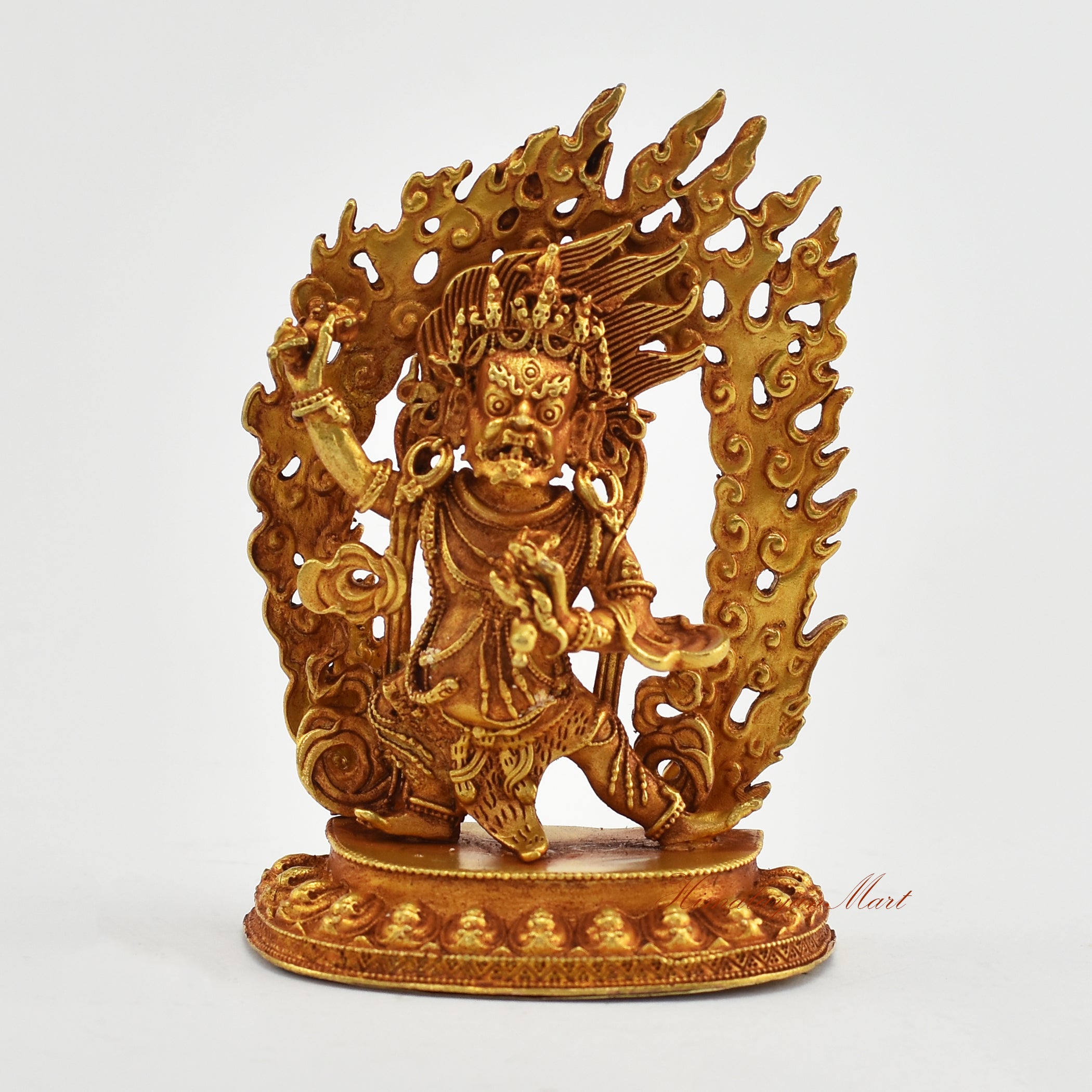 Gold-Plated Small Vajrapani Statue A Symbol of Strength & Protection ...
