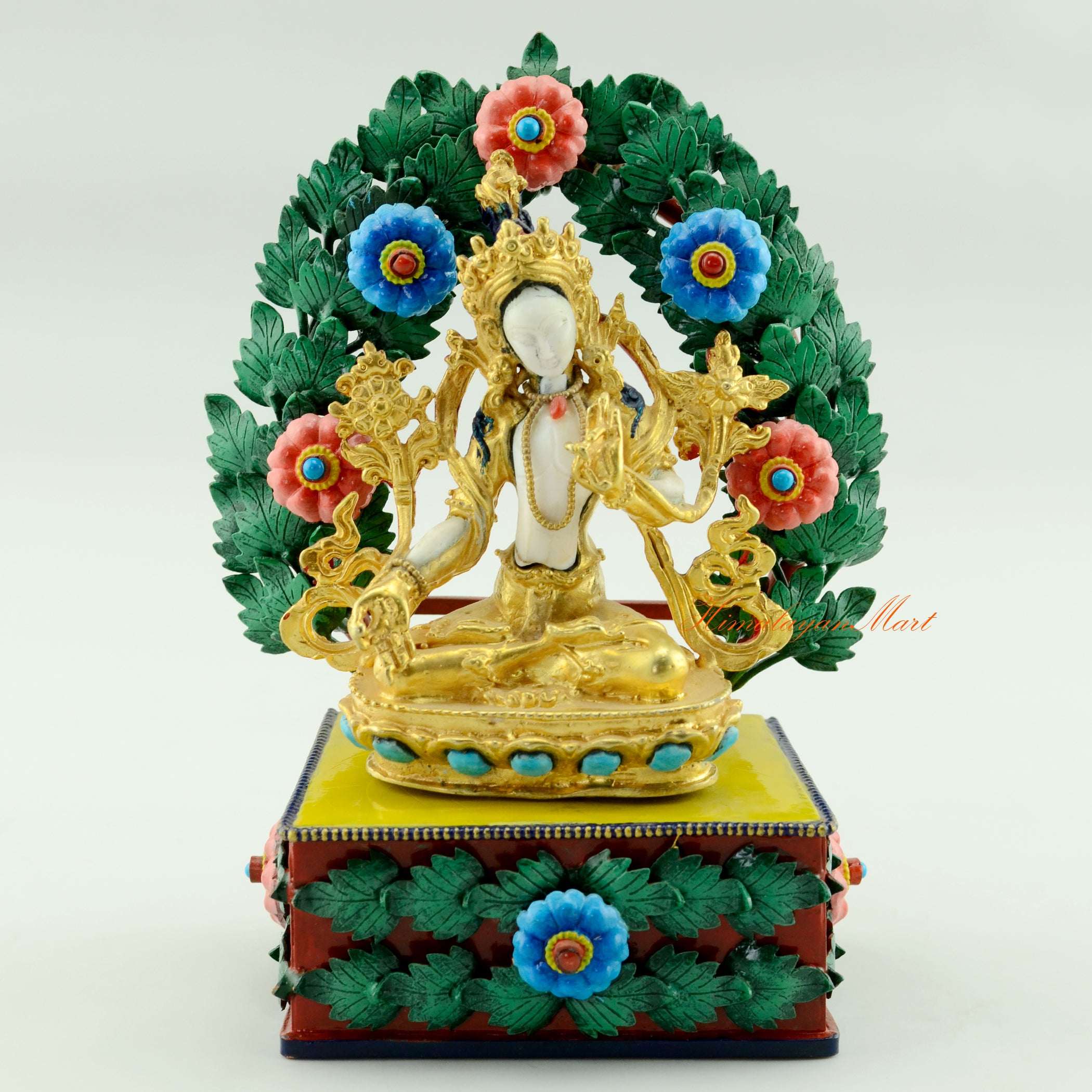 Small White-Tara Throne Sculpture – Symbol of Healing and Compassion ...