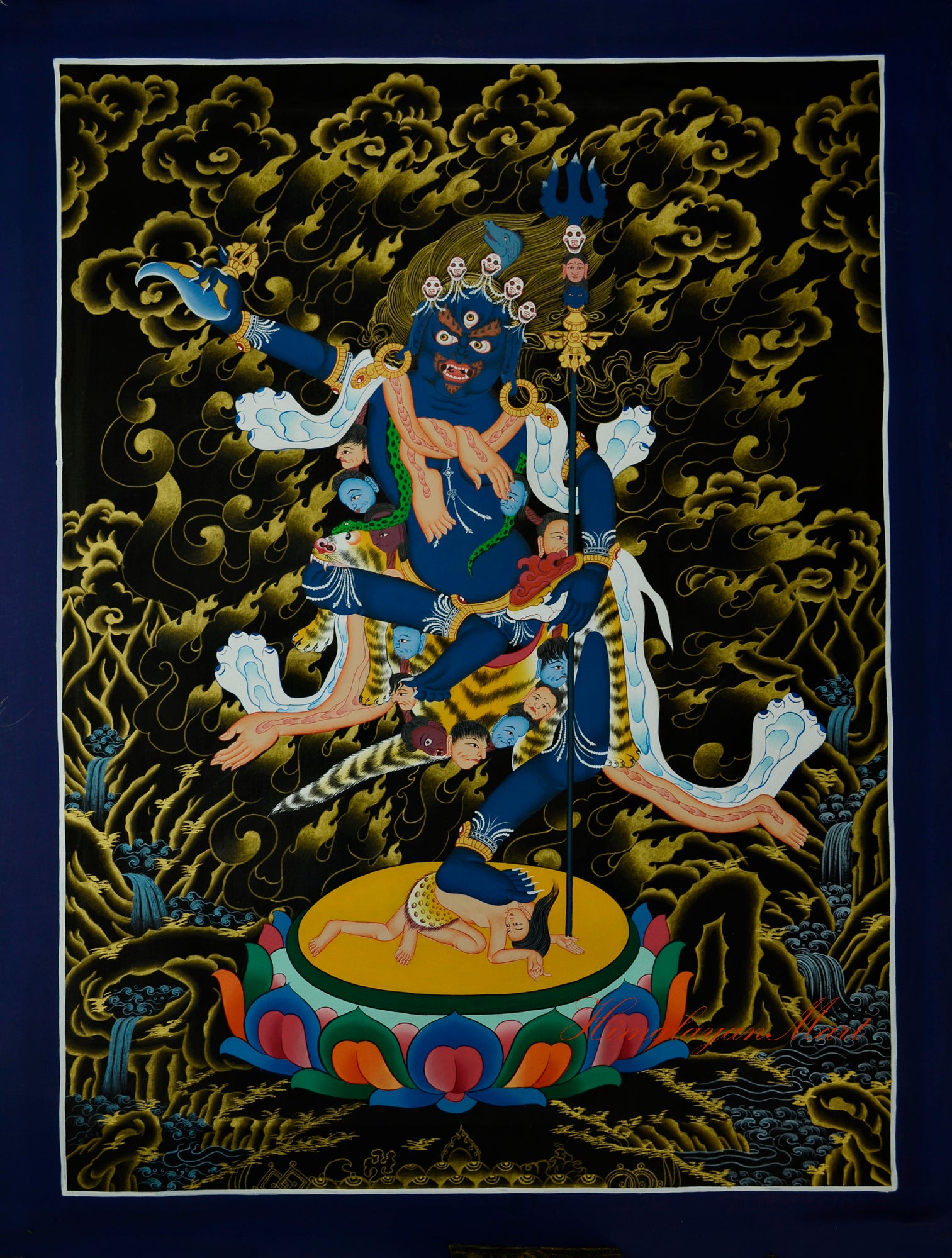Troma Nagmo Dakini Thangka: Hand-Painted Tibetan Art of Fierce Compass ...