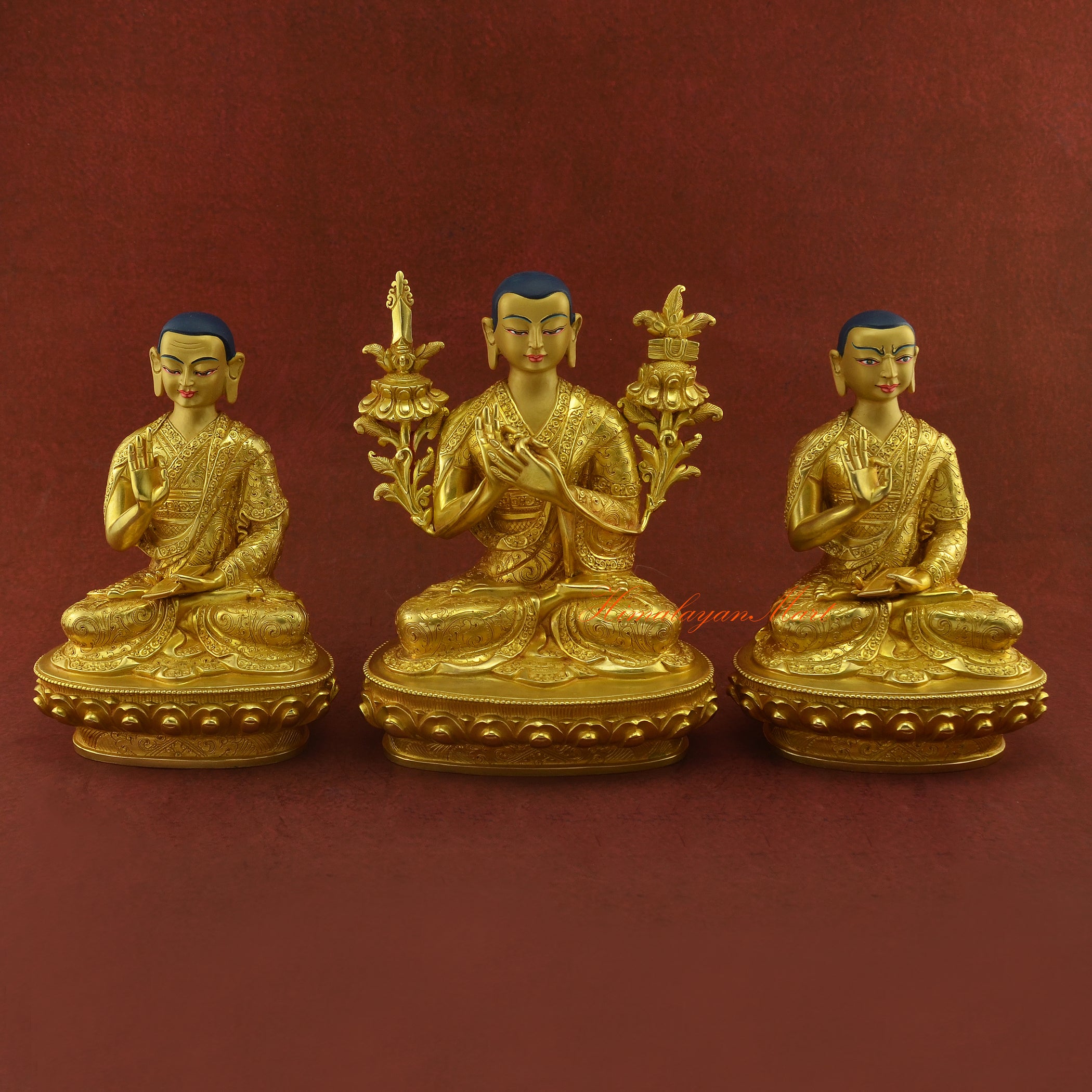 Tsong Khapa and Two Disciples Statues | Symbolizing Wisdom & Tradition ...