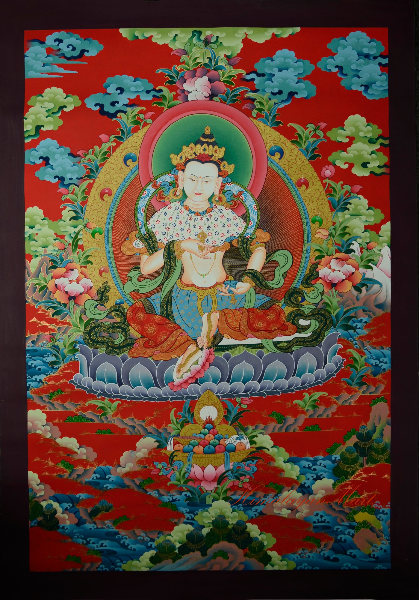 Vajrasattva Thangka for Altar – Hand-Painted Tibetan Art Sacred Spaces ...