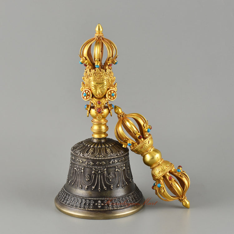 Handmade Vajra and Bell Set | Ritual Tools for Meditation and Practice ...