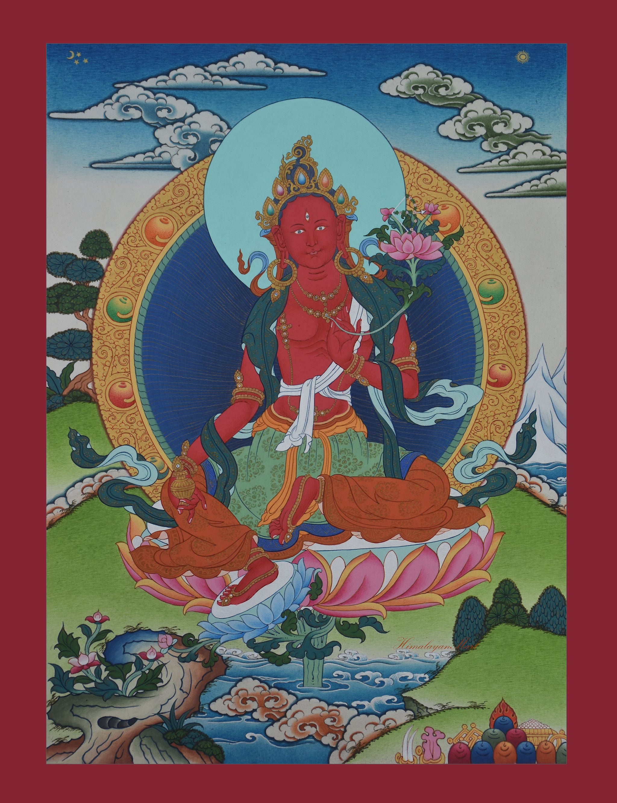 Red Tara Thangka Painting | Red Tara The Wish Fulfilling Tara ...